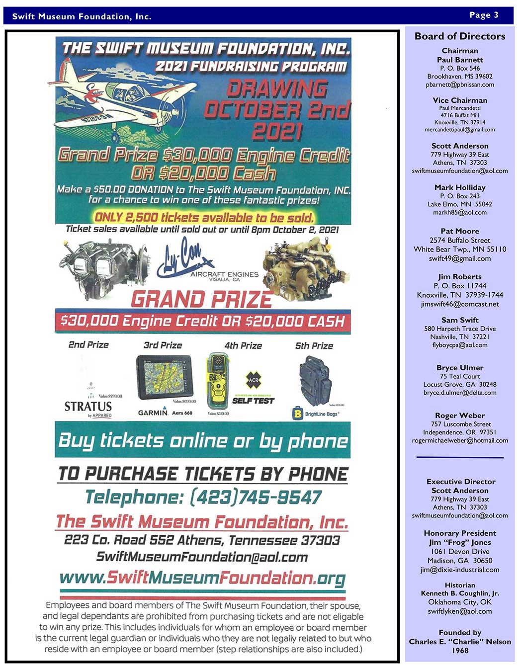 June 2021 Swift Museum Foundation Newsletter - Swift Museum Foundation ...